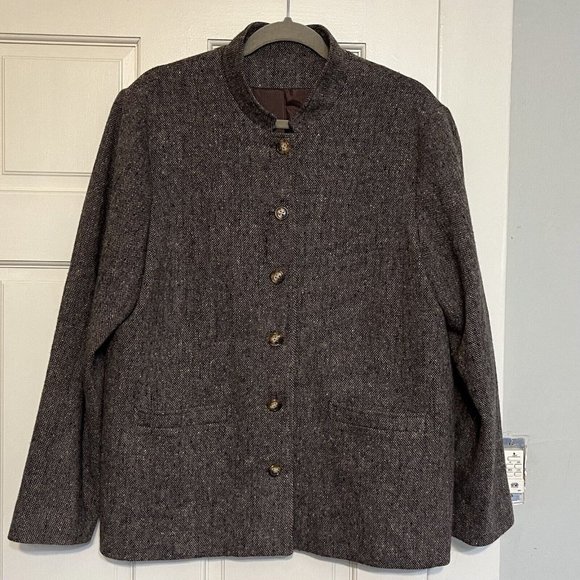 Orvis | Jackets & Coats | Classic Orvis Size L Large Brown Tweed Jacket ...